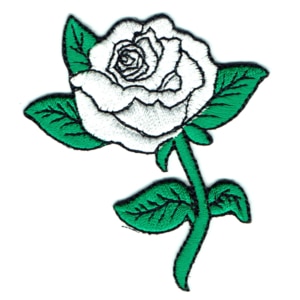 White Rose - Iron On Patches