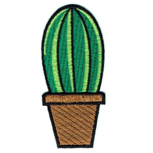 Barrel Cactus Patch - Iron On Patches - Embroidered Fabric Transfers