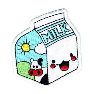 Milk Iron On Patch - Iron On Patches - Food/Drink Iron On Patches